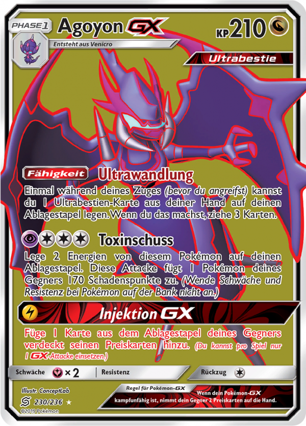 Agoyon-GX 230/236 - Wert, Bild & Seltenheit | Pokemonkarte.de