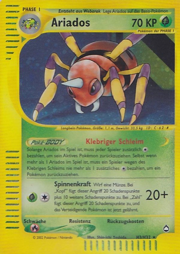 Ariados H3/H32 - Wert, Bild & Seltenheit | Pokemonkarte.de