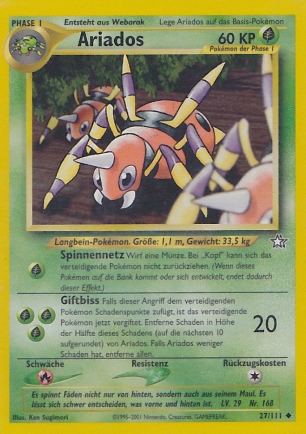 Ariados 27/111 - Wert, Bild & Seltenheit | Pokemonkarte.de