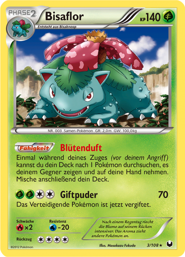 Bisaflor (#0003) deutsche Pokémon-Karten: Komplette Übersicht mit ...