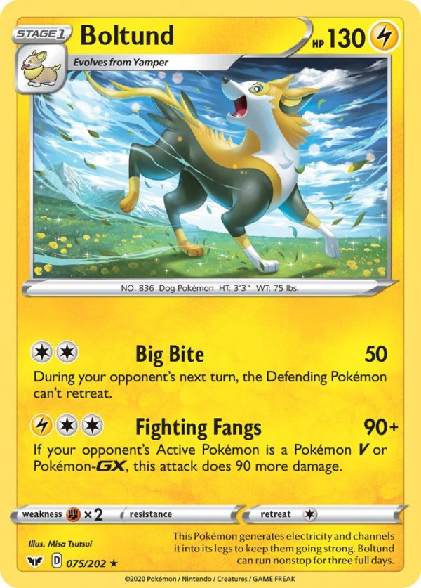 Boltund 075/202 - Wert, Bild & Seltenheit | Pokemonkarte.de
