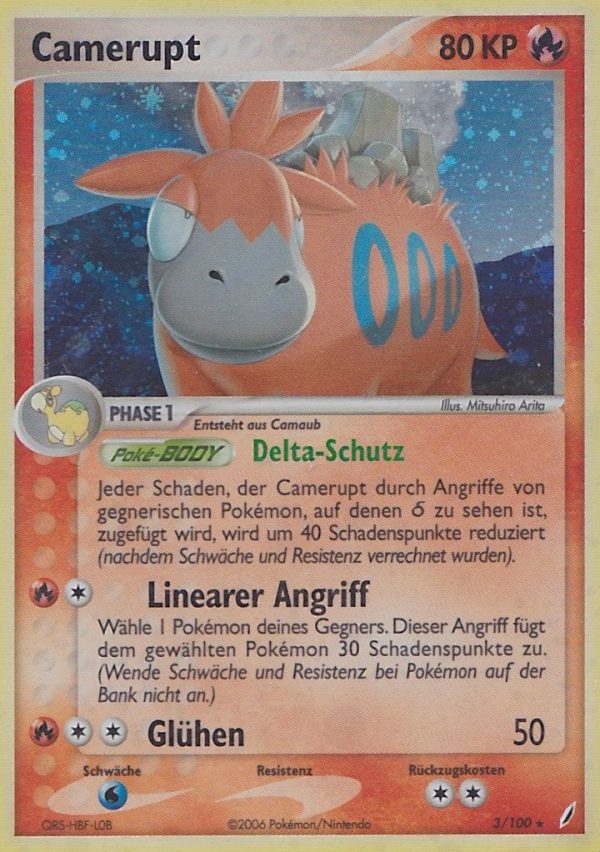 Camerupt 3/100 - Wert, Bild & Seltenheit | Pokemonkarte.de