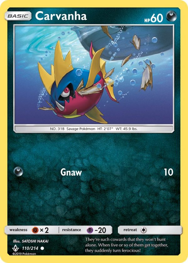Carvanha 110/214 - Wert, Bild & Seltenheit | Pokemonkarte.de