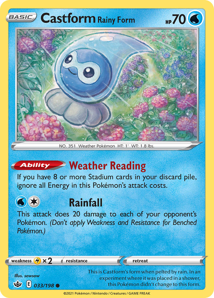 Castform Rainy Form 033/198 - Wert, Bild & Seltenheit | Pokemonkarte.de