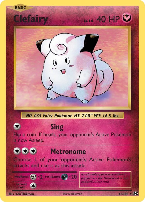Clefairy 63/108 - Wert, Bild & Seltenheit | Pokemonkarte.de
