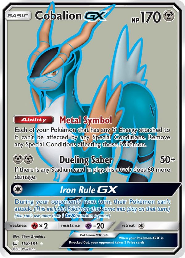 Cobalion-GX 168/181 - Wert, Bild & Seltenheit | Pokemonkarte.de
