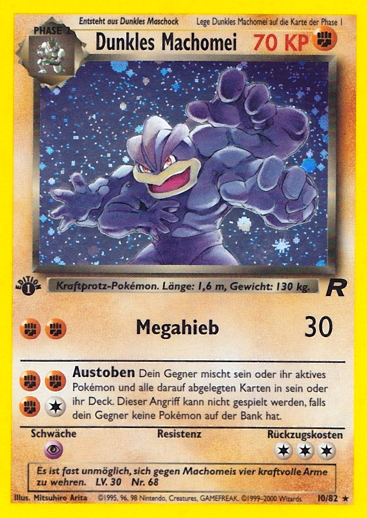 Dunkles Machomei 10/82 - Wert, Bild & Seltenheit | Pokemonkarte.de