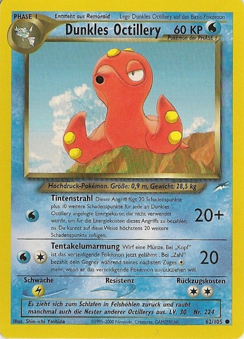 Dunkles Octillery 62/105 - Wert, Bild & Seltenheit | Pokemonkarte.de