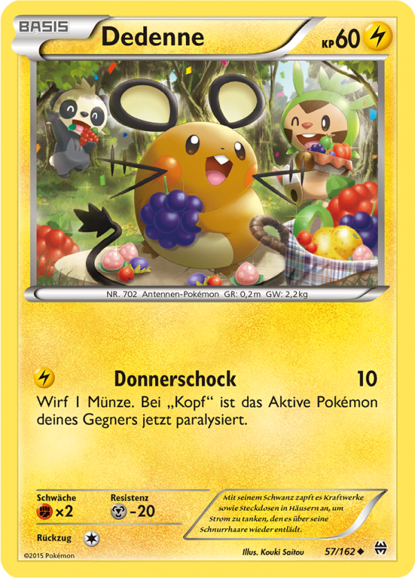 Dedenne 57/162 - Wert, Bild & Seltenheit | Pokemonkarte.de