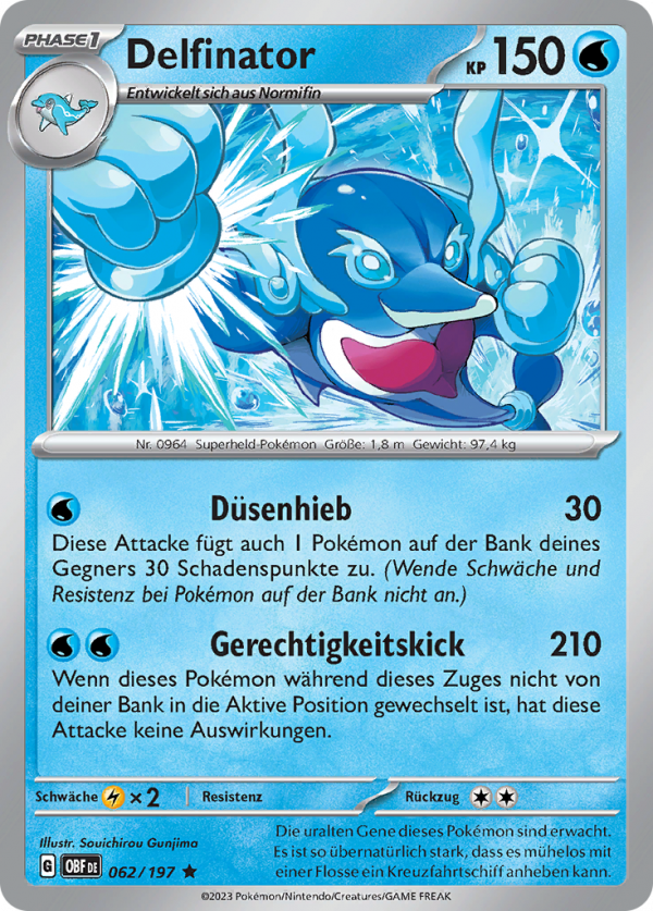 Delfinator 062/197 - Wert, Bild & Seltenheit | Pokemonkarte.de