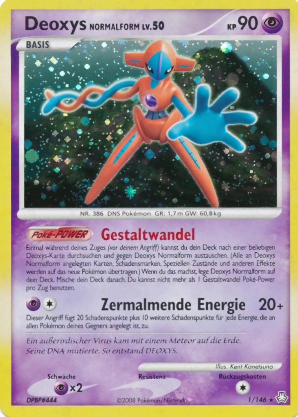 Deoxys Normalform 1/146 - Wert, Bild & Seltenheit | Pokemonkarte.de