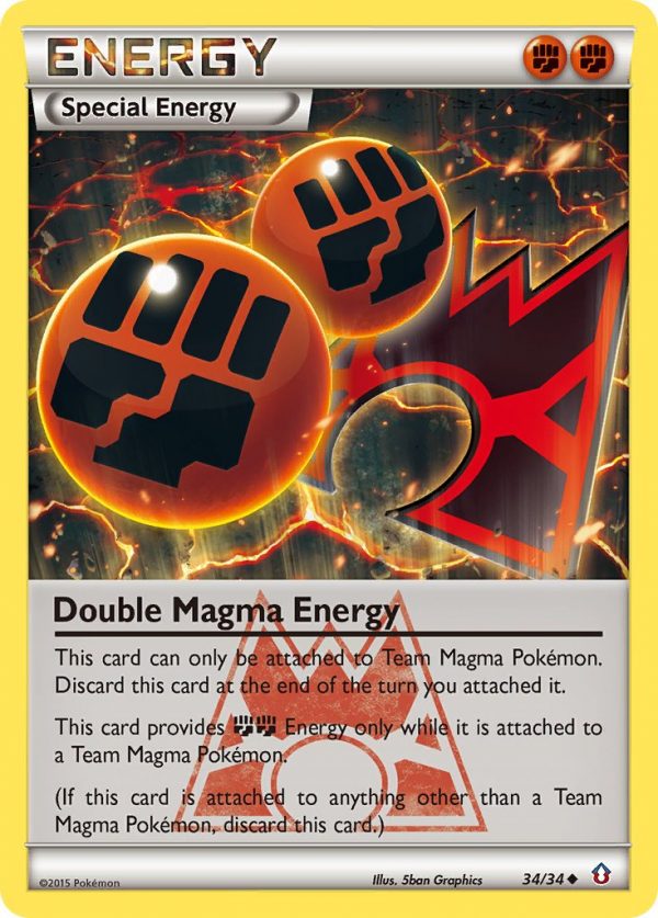 Double Magma Energy 34/34 - Wert, Bild & Seltenheit | Pokemonkarte.de