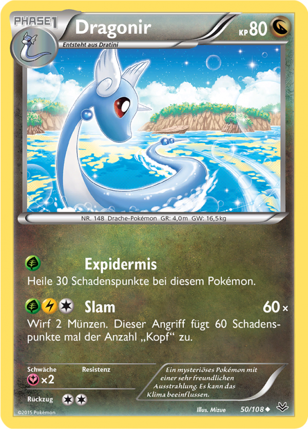 Dragonir 50/108 - Wert, Bild & Seltenheit | Pokemonkarte.de