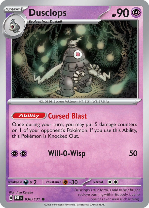 Dusclops 036/131 - Wert, Bild & Seltenheit | Pokemonkarte.de