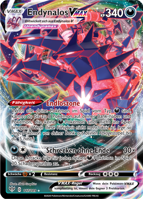 Endynalos VMAX 117/189 - Wert, Bild & Seltenheit | Pokemonkarte.de