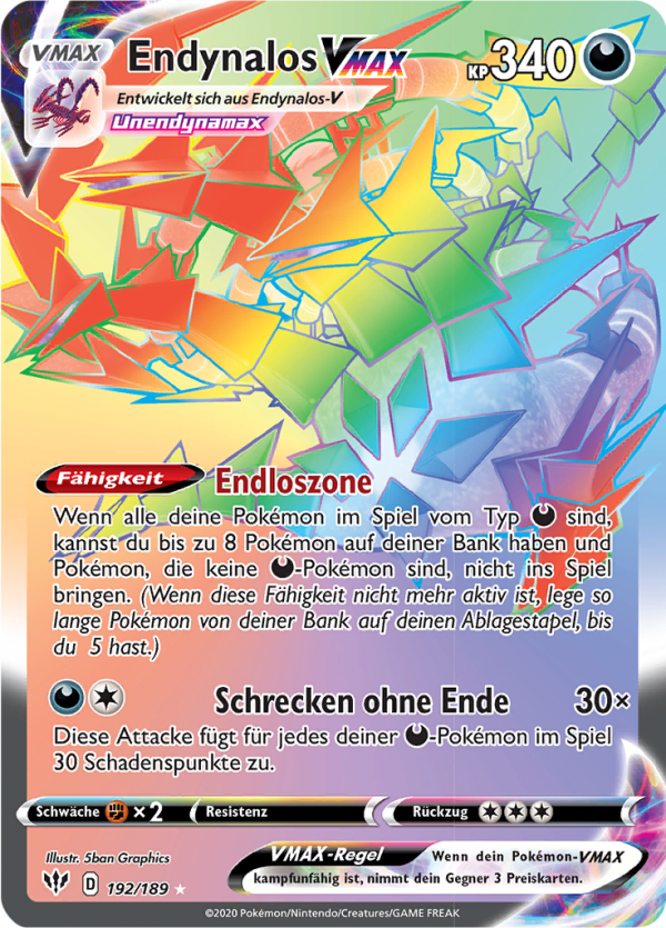 Endynalos VMAX 192/189 - Wert, Bild & Seltenheit | Pokemonkarte.de