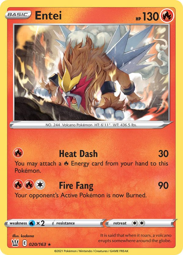 Entei 020/163 - Wert, Bild & Seltenheit | Pokemonkarte.de