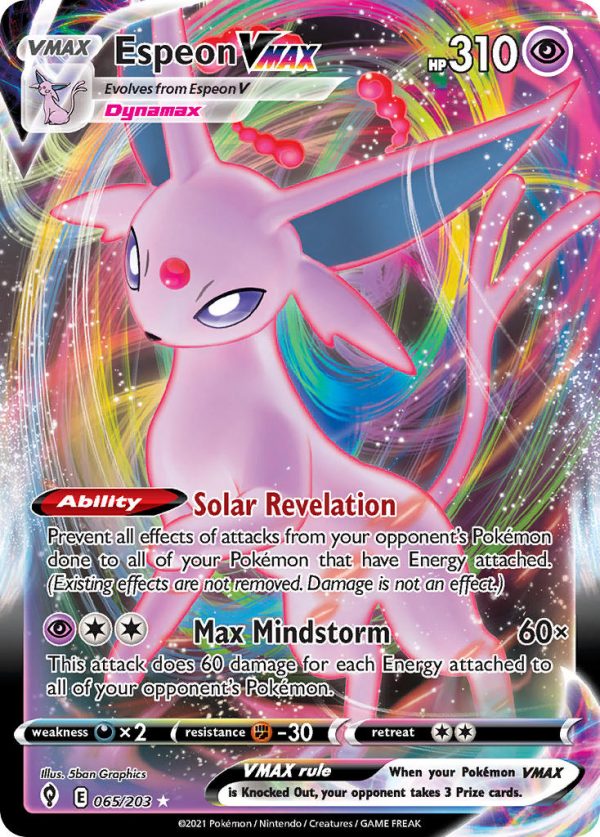 Espeon VMAX 065/203 - Wert, Bild & Seltenheit | Pokemonkarte.de
