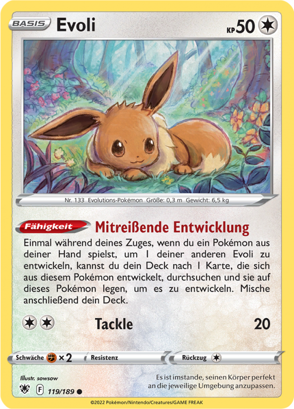 Evoli 119/189 - Wert, Bild & Seltenheit | Pokemonkarte.de