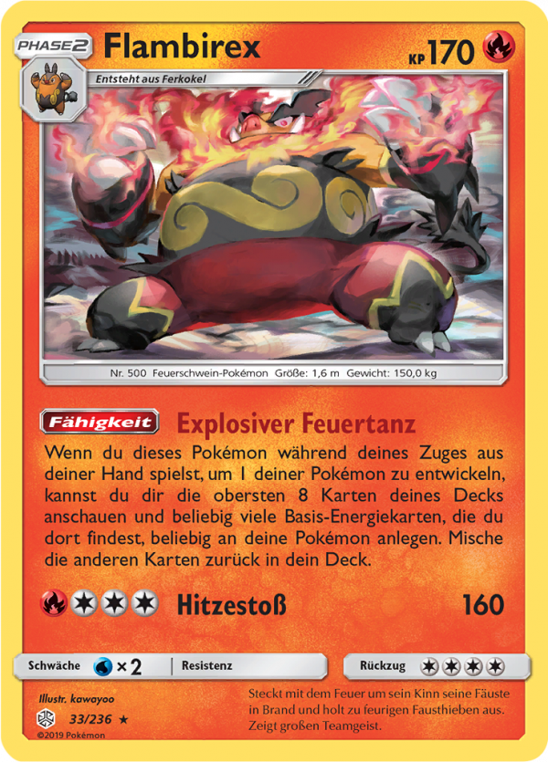 Flambirex 33/236 - Wert, Bild & Seltenheit | Pokemonkarte.de