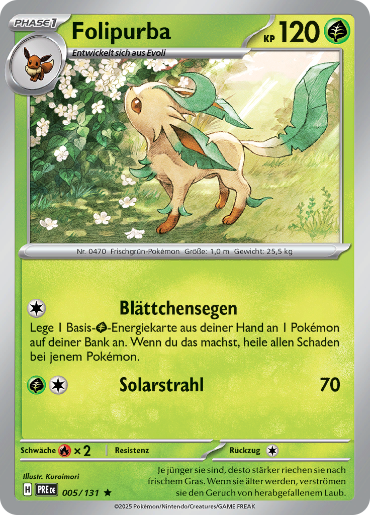 Folipurba (#0470) deutsche Pokémon-Karten: Komplette Übersicht mit Preisen und Details ...