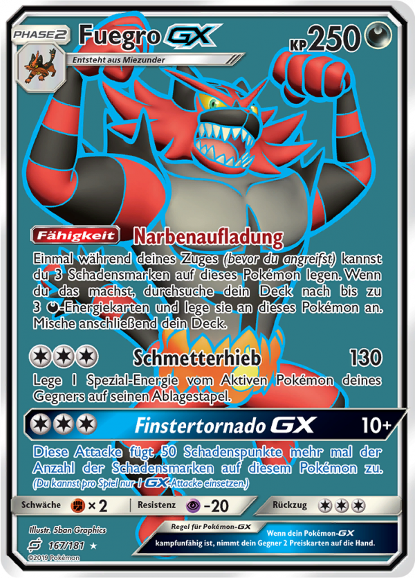 Fuegro-GX 167/181 - Wert, Bild & Seltenheit | Pokemonkarte.de