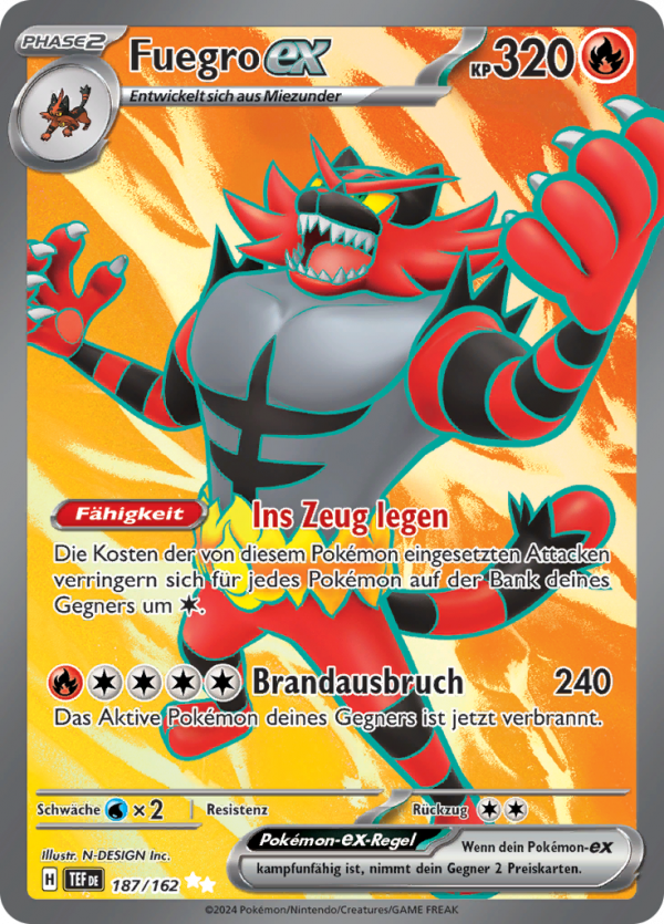 Fuegro-ex 187/162 - Wert, Bild & Seltenheit | Pokemonkarte.de