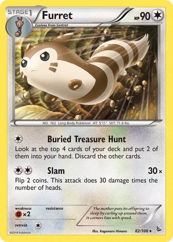 Furret 82/106 - Wert, Bild & Seltenheit | Pokemonkarte.de