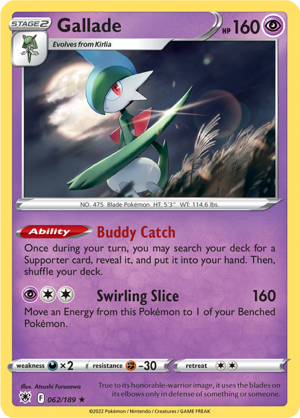 Gallade 062/189 - Wert, Bild & Seltenheit | Pokemonkarte.de