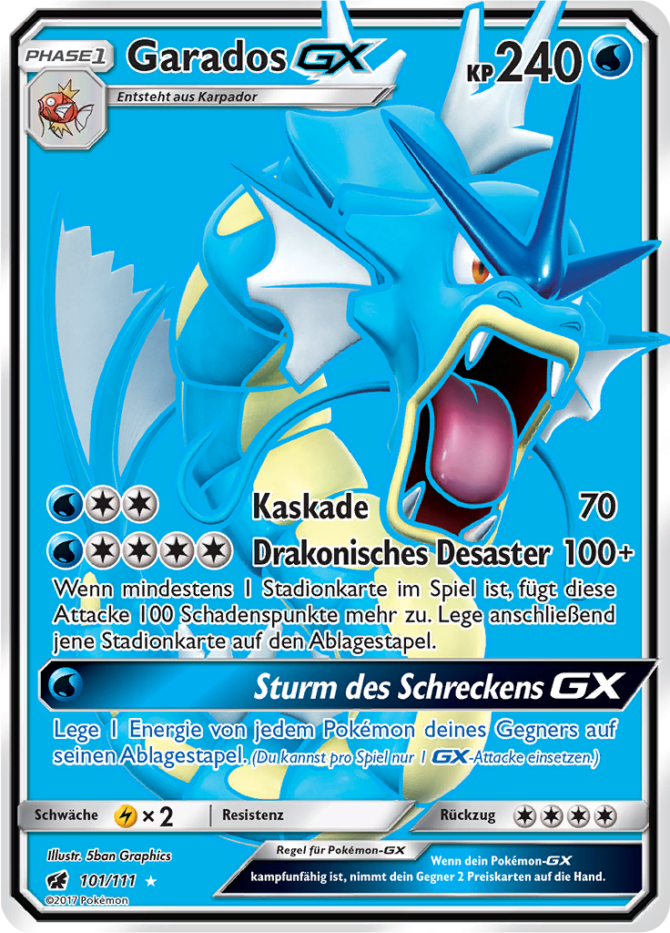 Garados-GX 101/111 - Wert, Bild & Seltenheit | Pokemonkarte.de