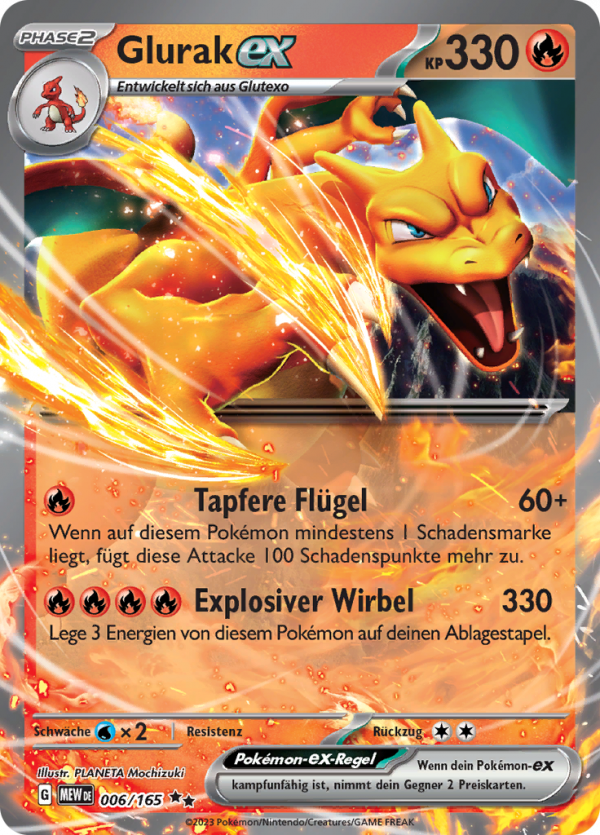 Glurak-ex 006/165 - Wert, Bild & Seltenheit | Pokemonkarte.de