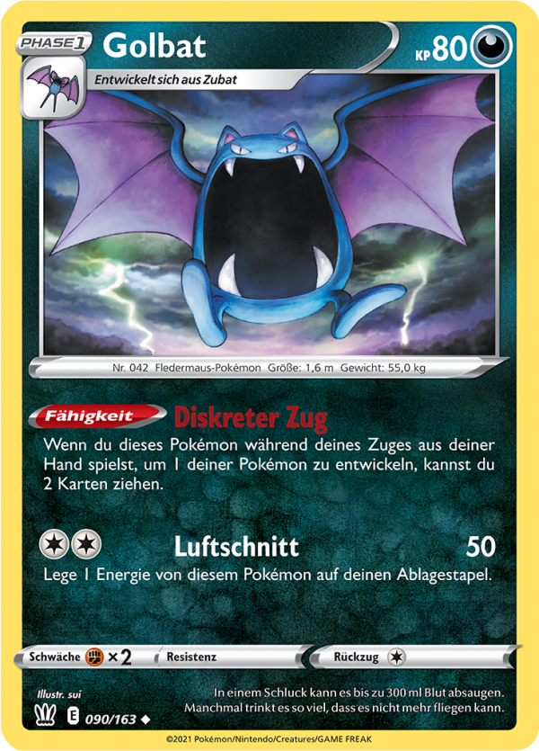 Golbat 090/163 - Wert, Bild & Seltenheit | Pokemonkarte.de