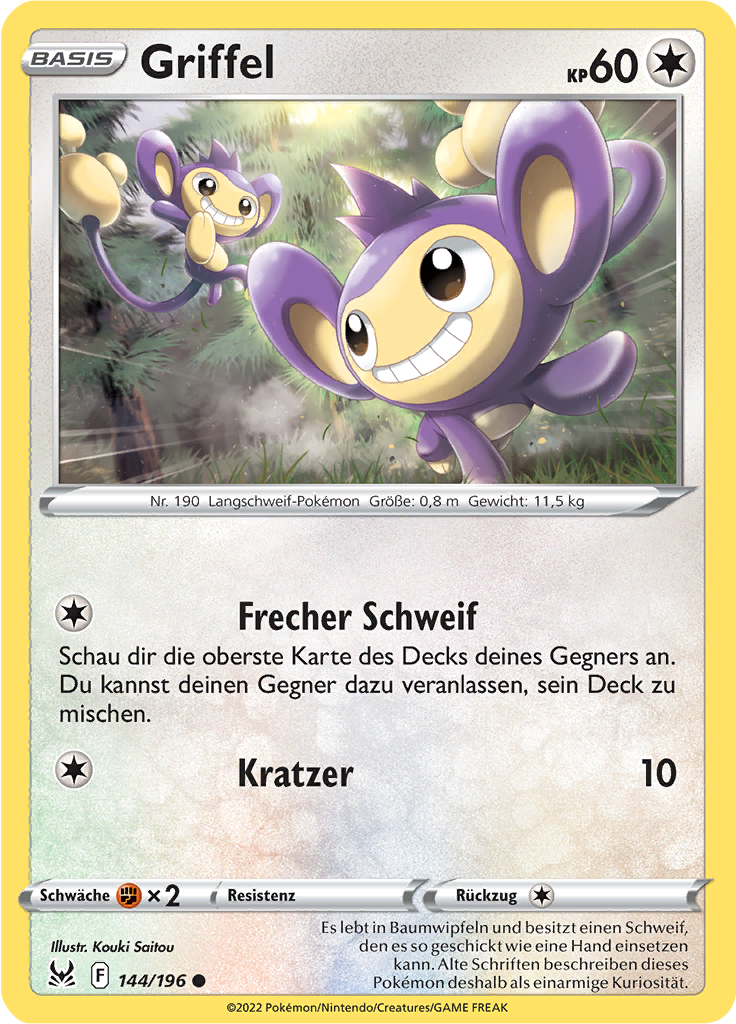 Griffel 144/196 - Wert, Bild & Seltenheit | Pokemonkarte.de