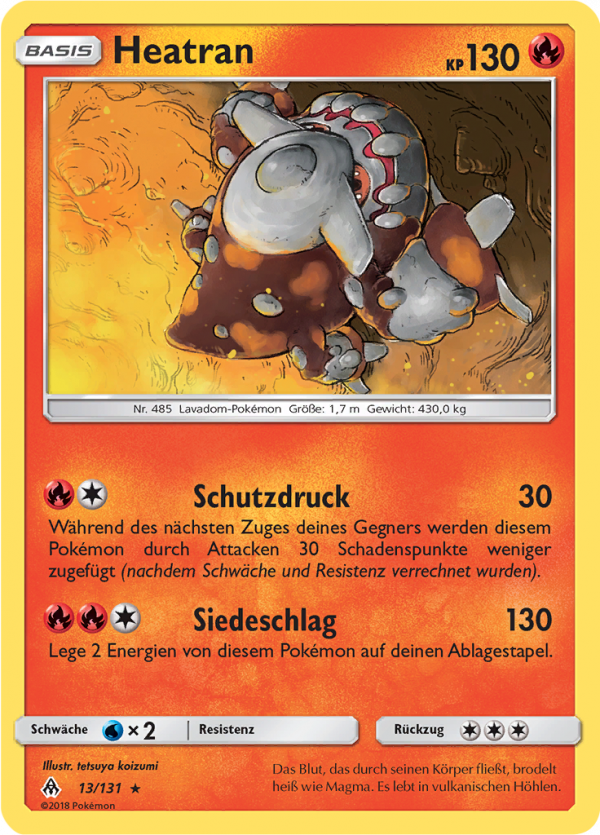 Heatran 13/131 - Wert, Bild & Seltenheit | Pokemonkarte.de