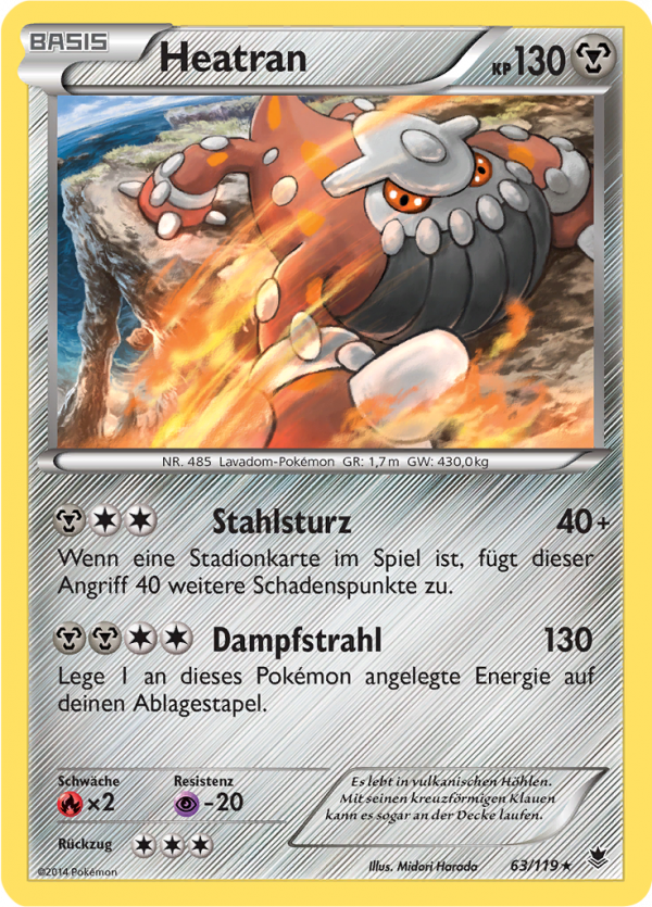 Heatran 63/119 - Wert, Bild & Seltenheit | Pokemonkarte.de