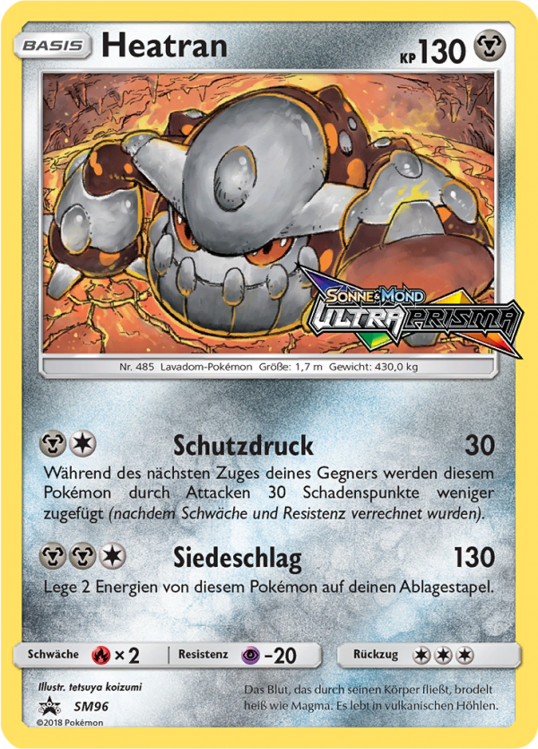 Heatran SM96 - Wert, Bild, Künstler & Seltenheit | Pokemonkarte.de
