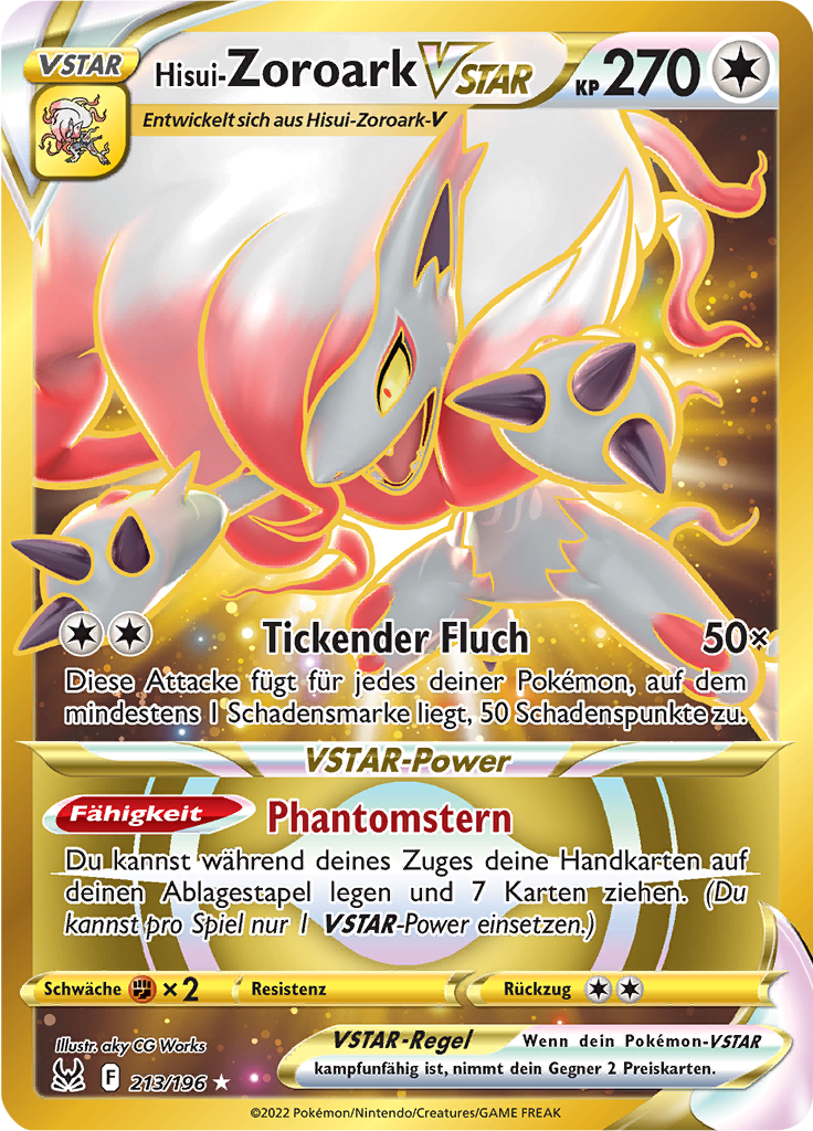 Hisui-Zoroark VSTAR 213/196 - Wert, Bild & Seltenheit | Pokemonkarte.de