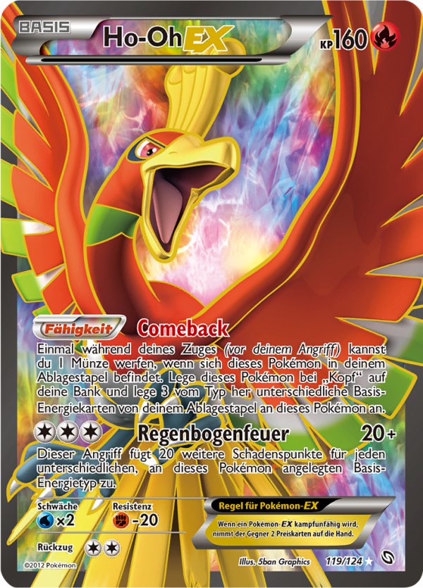 Ho-Oh-EX 119/124 - Wert, Bild & Seltenheit | Pokemonkarte.de