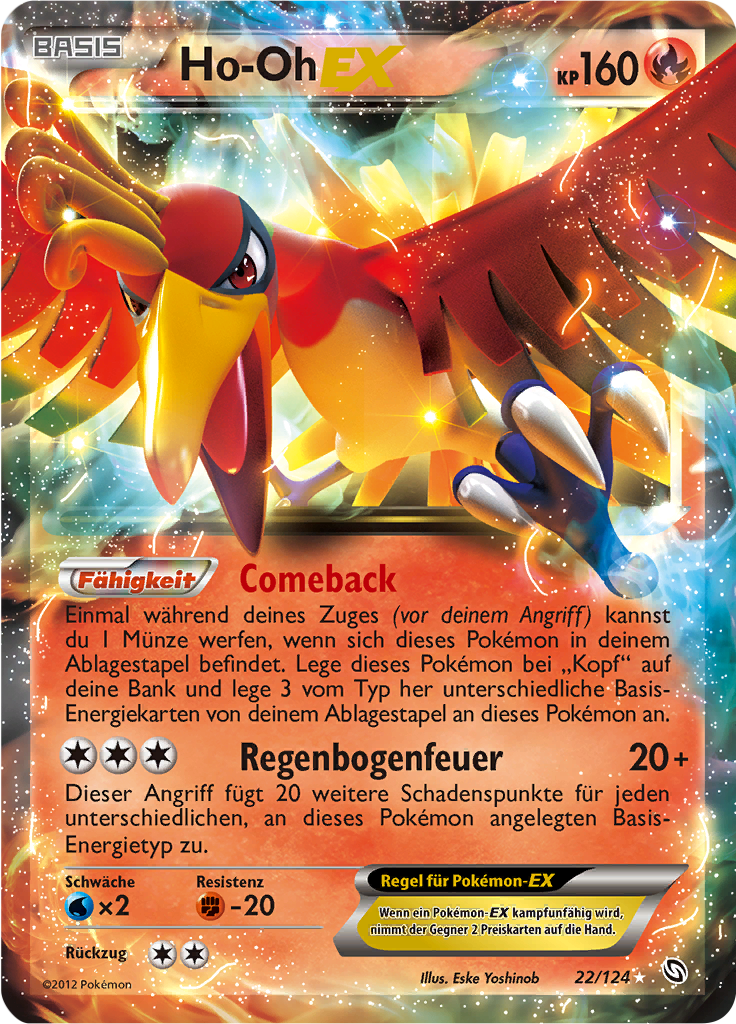 Ho-Oh-EX 22/124 - Wert, Bild & Seltenheit | Pokemonkarte.de
