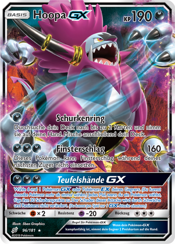 Hoopa-GX 96/181 - Wert, Bild & Seltenheit | Pokemonkarte.de