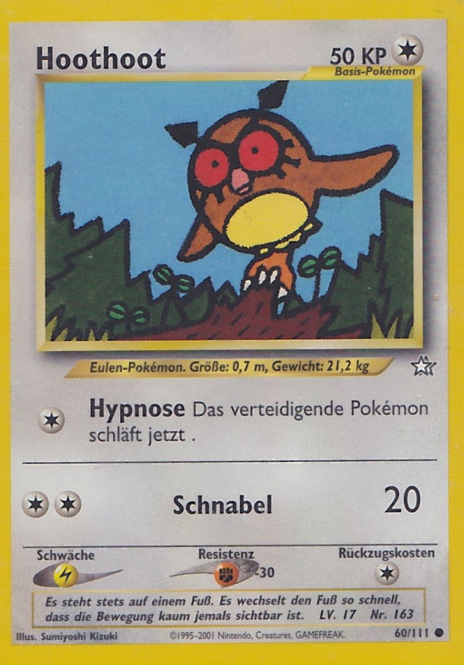 Hoothoot 60/111 - Wert, Bild & Seltenheit | Pokemonkarte.de