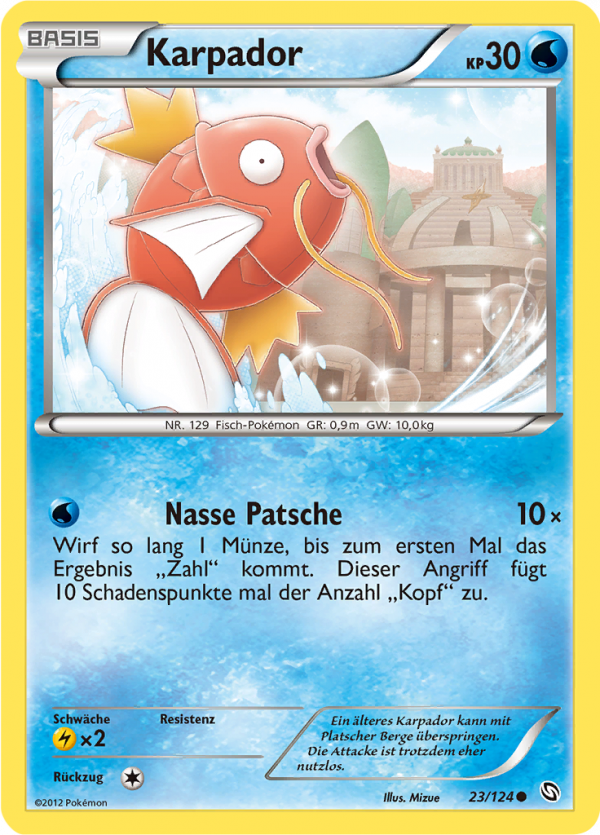 Karpador (#0129) deutsche Pokémon-Karten: Komplette Übersicht mit ...