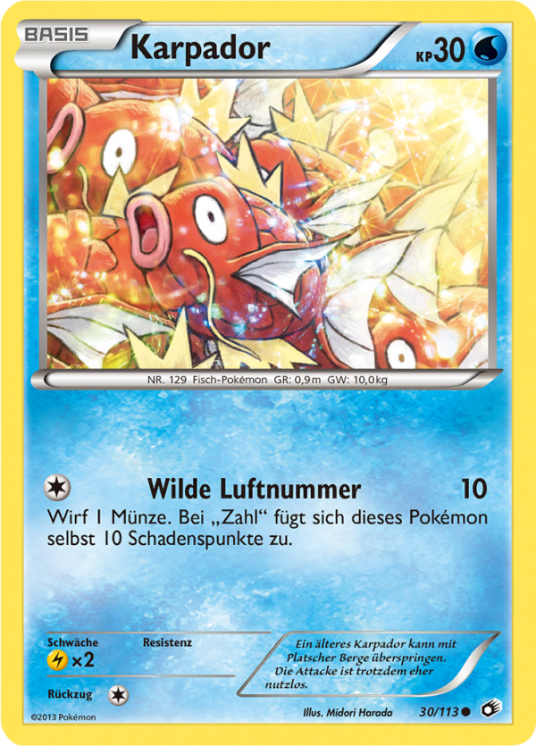 Karpador (#0129) deutsche Pokémon-Karten: Komplette Übersicht mit ...