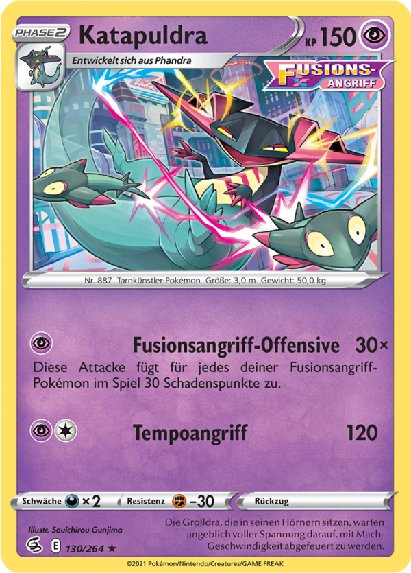 Katapuldra-ex 130/167 - Wert, Bild & Seltenheit | Pokemonkarte.de