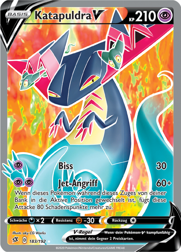 Katapuldra V 183/192 - Wert, Bild & Seltenheit | Pokemonkarte.de