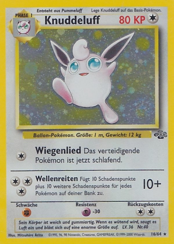 Knuddeluff 16/64 - Wert, Bild & Seltenheit | Pokemonkarte.de