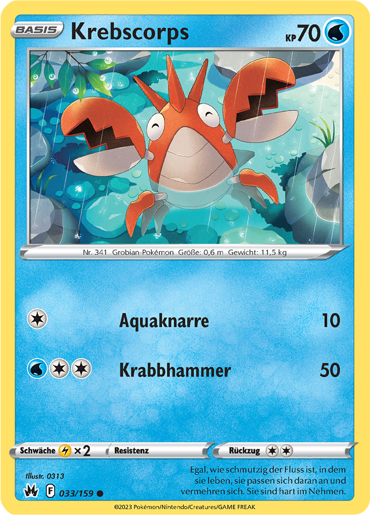 Krebscorps 033/159 - Wert, Bild & Seltenheit | Pokemonkarte.de