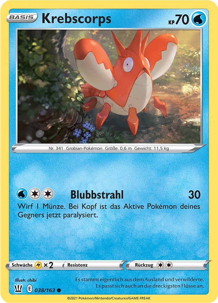 Krebscorps 038/163 - Wert, Bild, Künstler & Seltenheit | Pokemonkarte.de