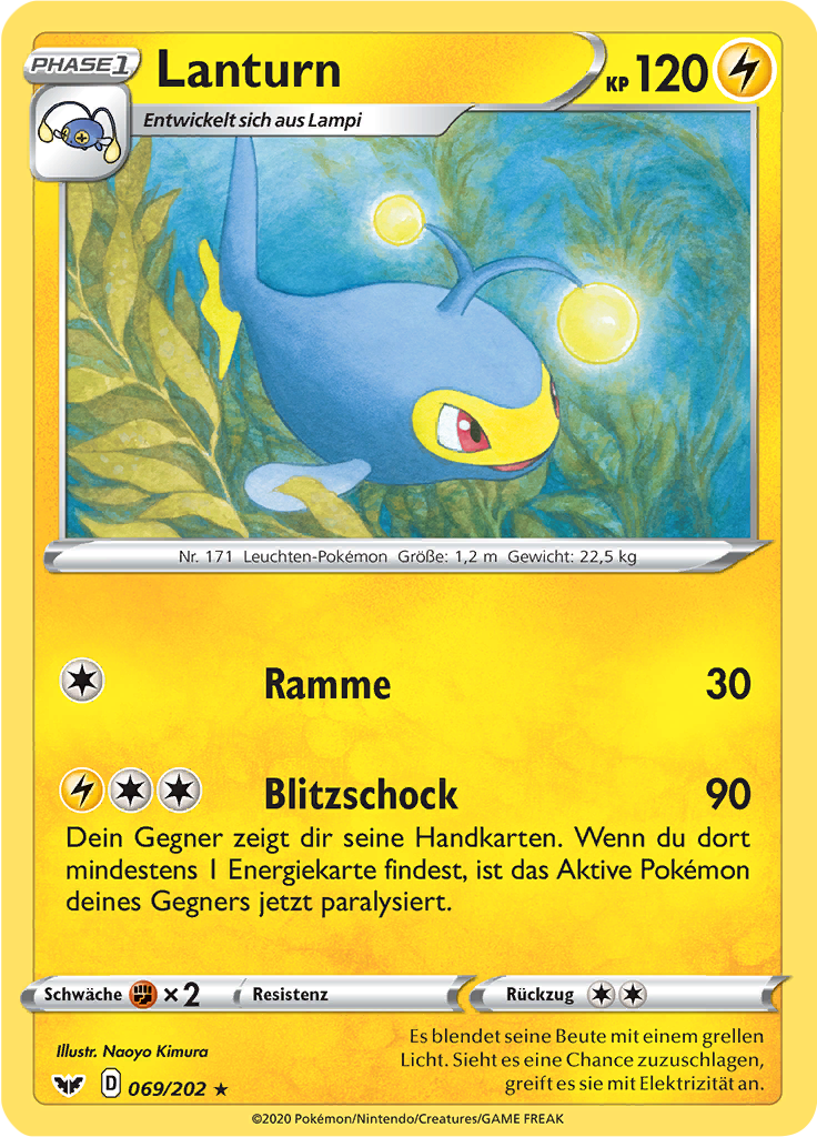 Lanturn 069/202 - Wert, Bild & Seltenheit | Pokemonkarte.de