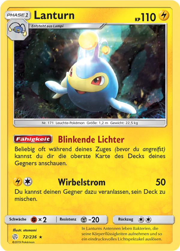 Lanturn 72/236 - Wert, Bild & Seltenheit | Pokemonkarte.de